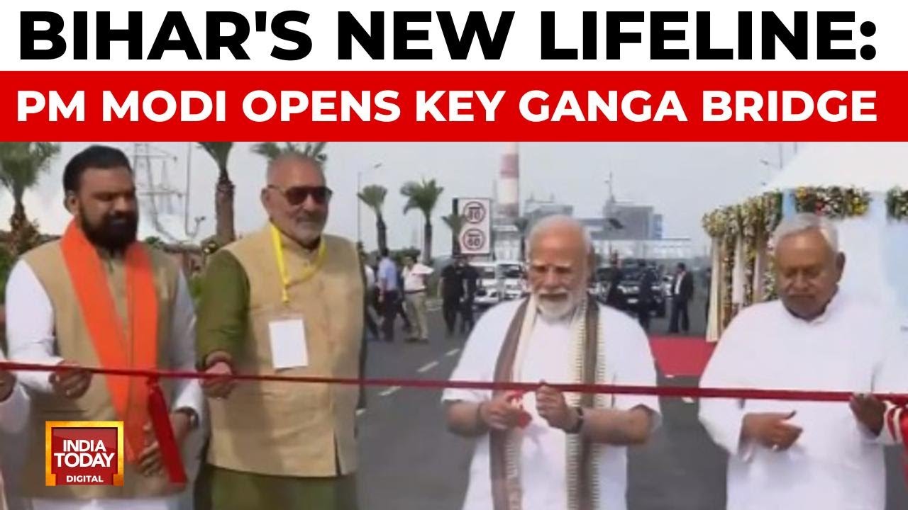 PM Modi inaugurates six-lane Aunta-Simaria bridge in Bihar
