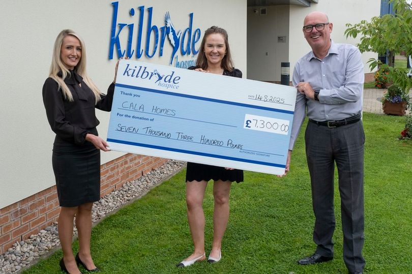 Cala Homes (West) donates £7300 to Kilbryde Hospice as part of pledge ...