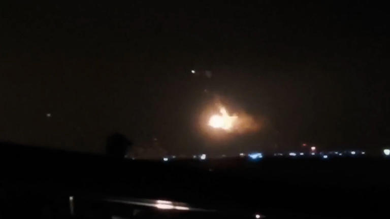 Boeing F/A-18 crashes in flames after take-off