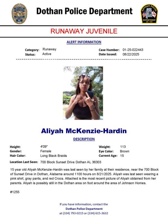 Dothan teen missing
