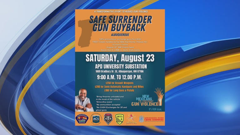 ‘Safe Surrender Gun Buyback’ to be held in Albuquerque on Saturday