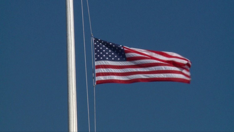 Why are flags flying at half staff in Connecticut on Saturday?