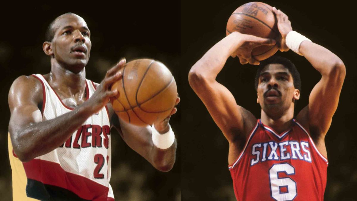 "That guy reminds me of Dr. J" - Clyde Drexler recalls how older NBA ...