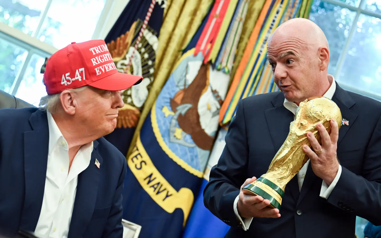 Trump says Fifa chief would back moving World Cup games