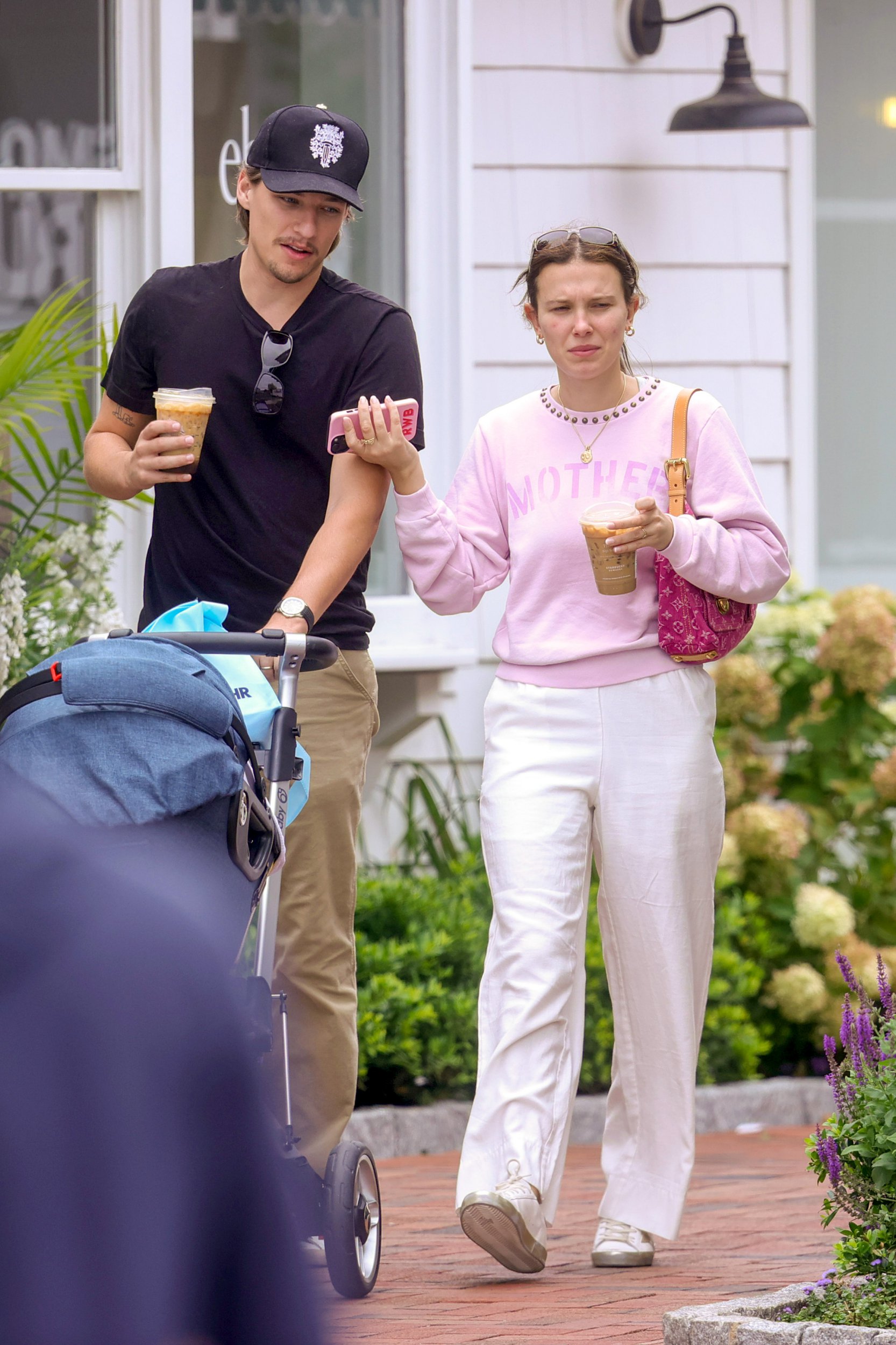 Millie Bobby Brown, 21, enjoys stroll with her baby