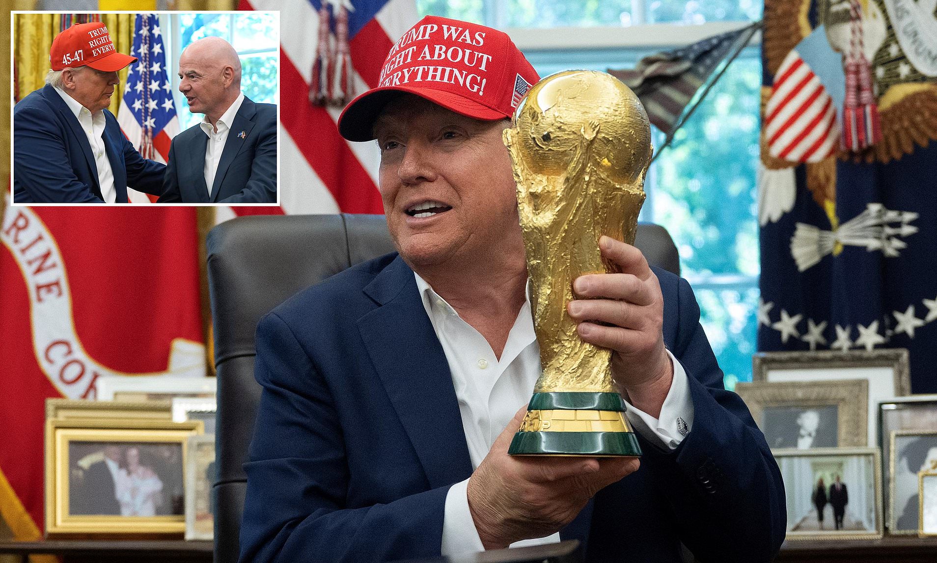 Donald Trump jokes he'll play in the World Cup next year: 'I look ...