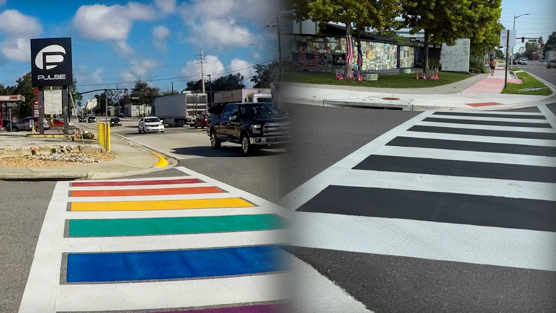 Pulse rainbow painted over amid Trump 'political' street art crackdown ...