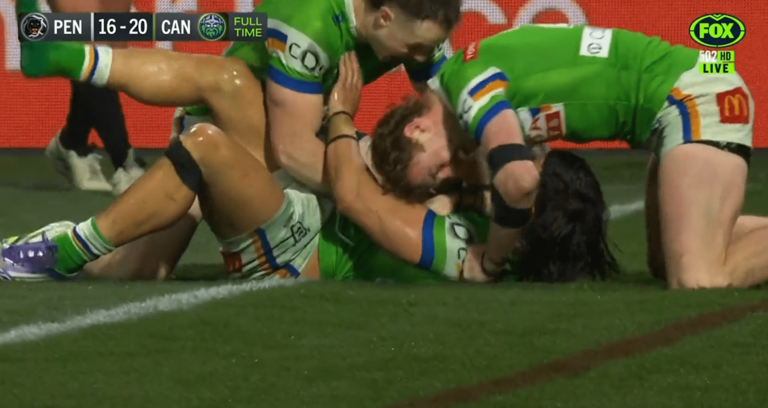 This rugby equivalent of the ‘Kick Six’ is mullet-filled beauty