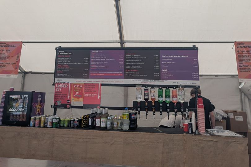 Creamfields 2025: List of drinks prices for this year's festival