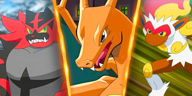 Every Fire-Type Pokemon Ash Caught & Fought With, Ranked