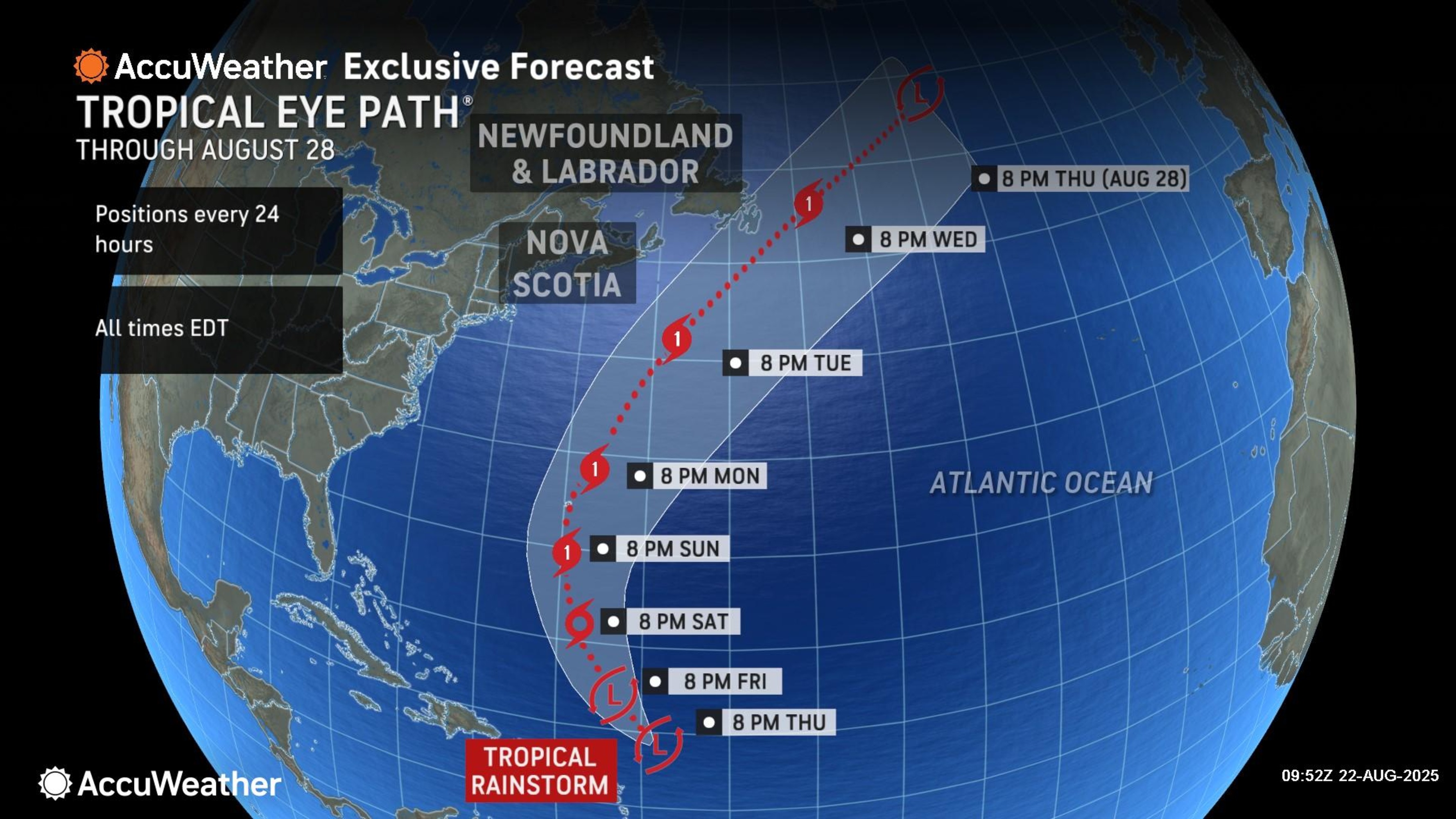 Map shows when new tropical storm could become hurricane