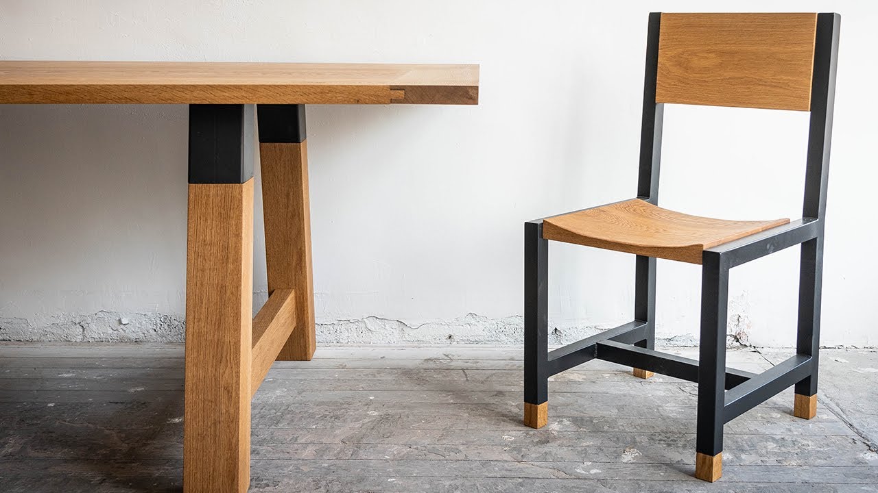 Beautiful Wood & Metal Dining Table & Chairs Build