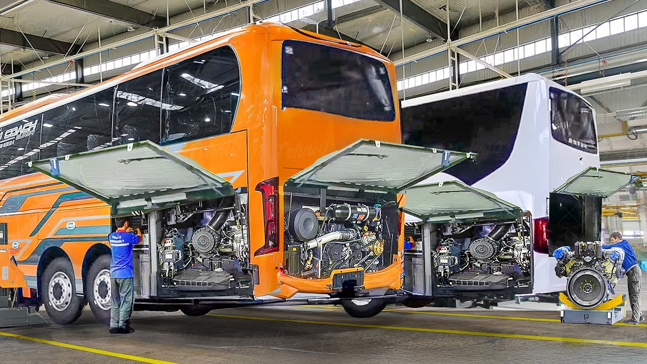 Inside Giant Factory Designing and Building Gigantic Buses from Scratch