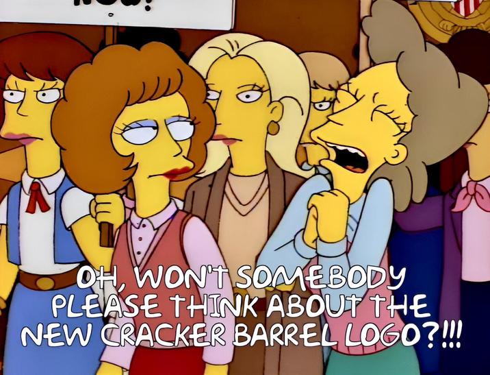 16 Memes, Jokes And Reactions To The Controversial New 'Cracker Barrel' Logo Change And Rebrand