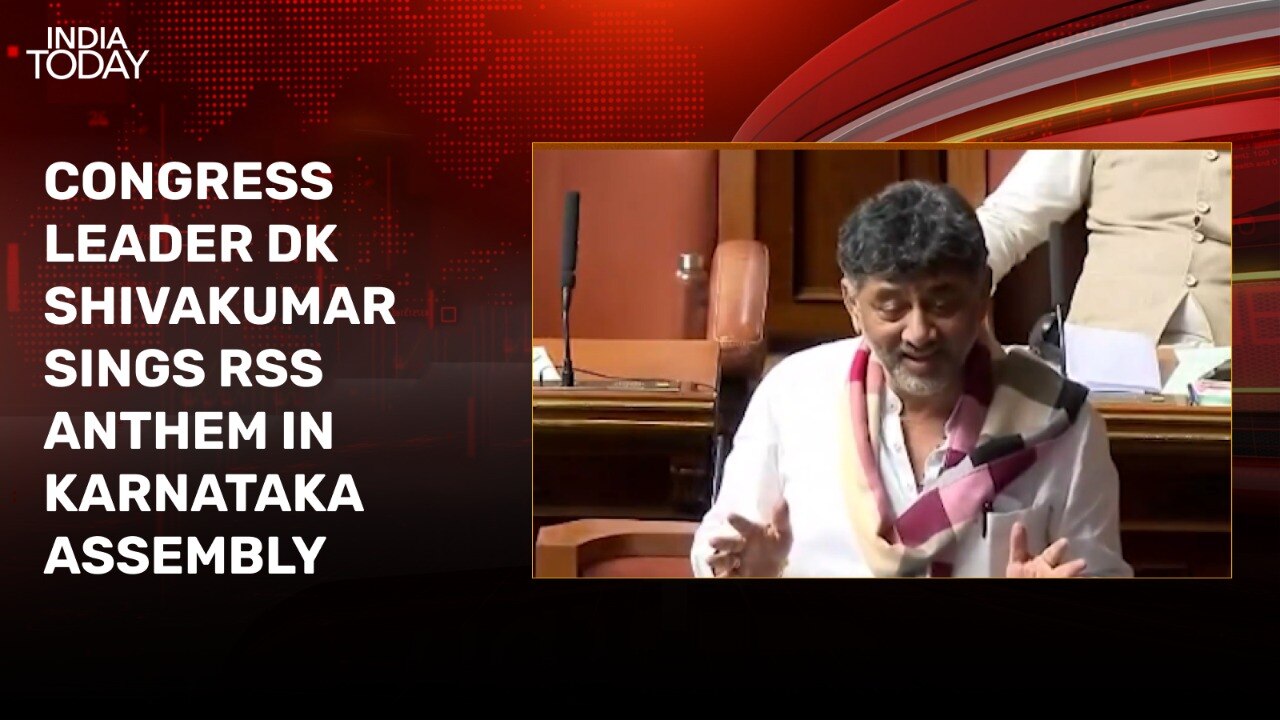 DK Shivakumar sings RSS anthem: Strategy or duality?