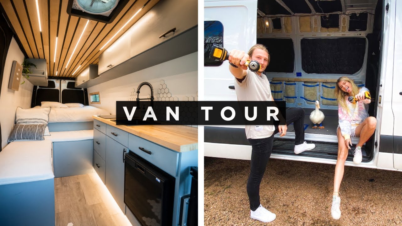 VAN TOUR | Model + Photographer Build Out Dream Camper Van w/ Hidden Shower