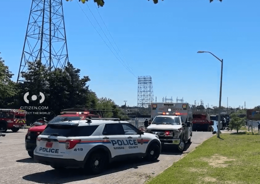 Police respond to submerged vehicle on Long Island