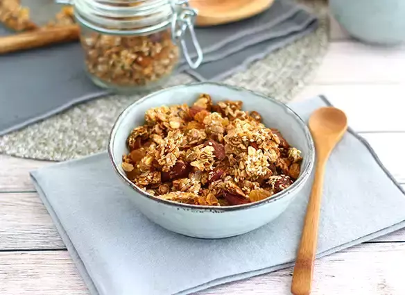 Homemade muesli granola