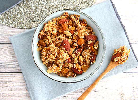 Homemade muesli granola
