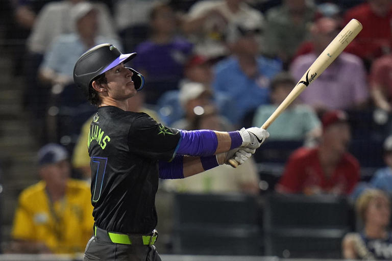 Carson Williams homers in his big league debut as Rays beat Cardinals 10-6