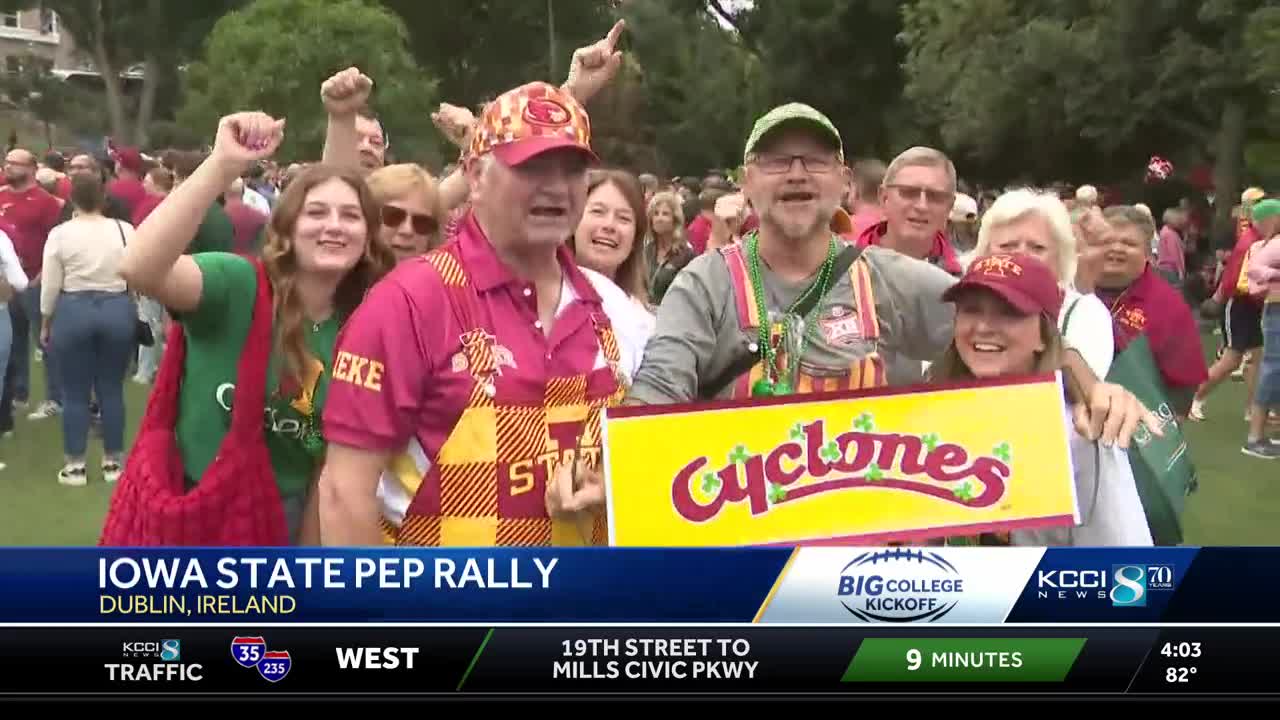Watch: ﻿﻿﻿Thousands of Iowa State fans pack Dublin park for pep rally ...