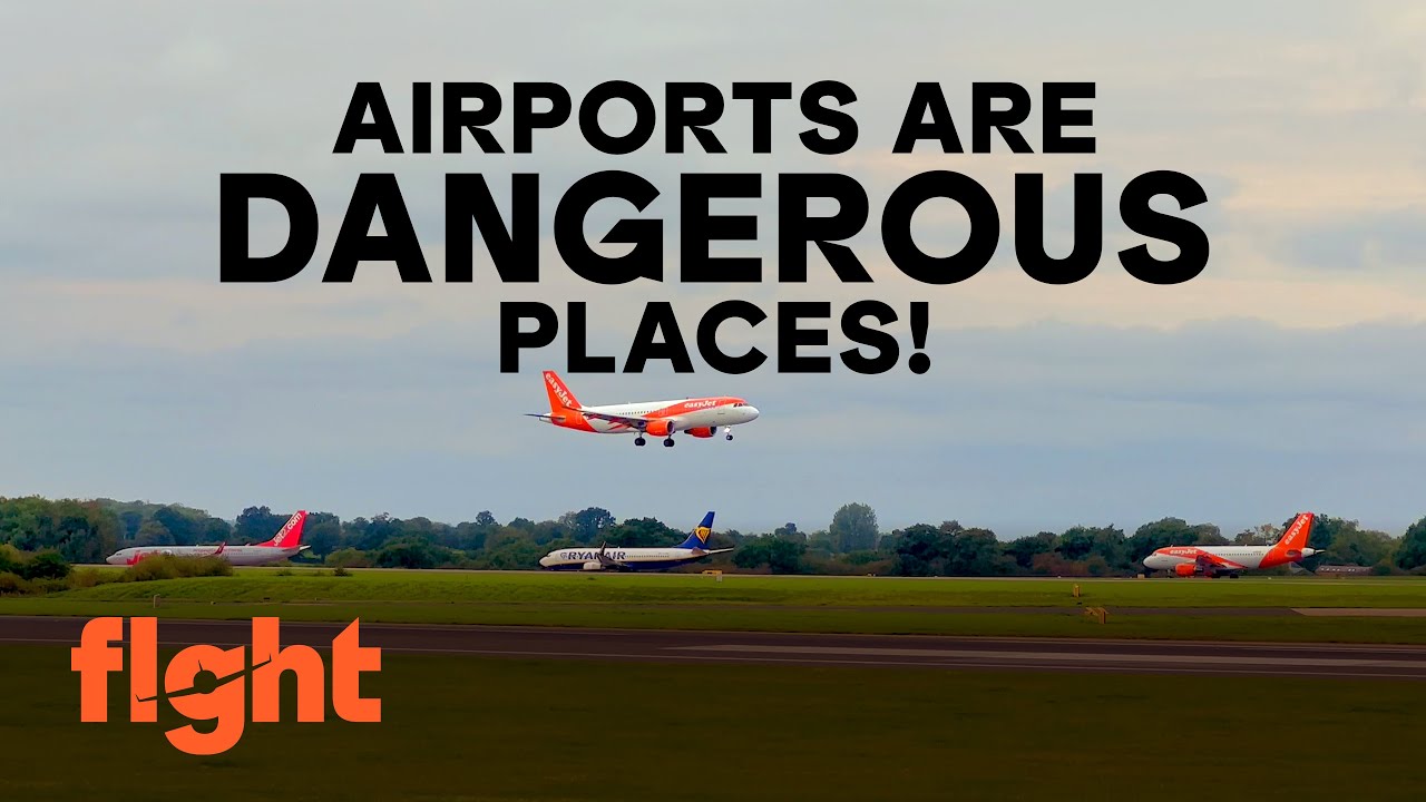 Risks of Filming Near Airports Captured on Camera