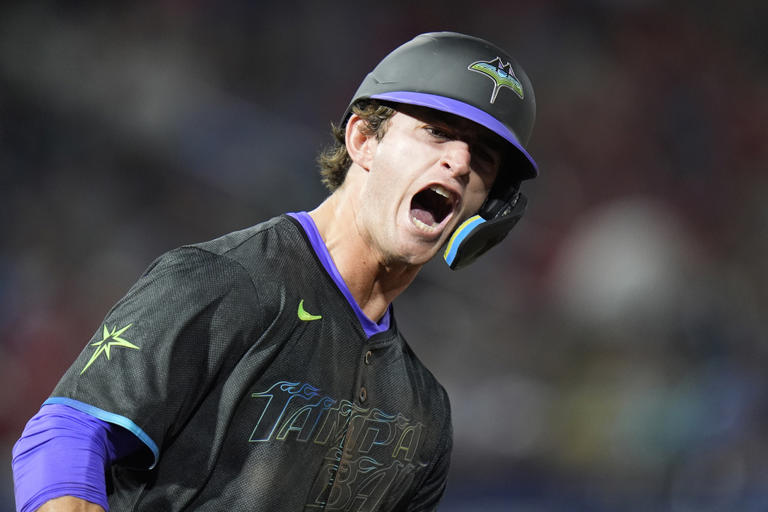 Carson Williams homers in his big league debut as Rays beat Cardinals 10-6