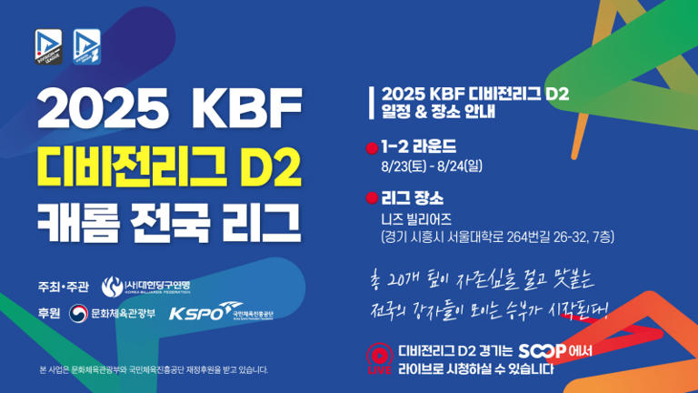 대한당구연맹, 2025 KBF 디비전 D2리그 개막