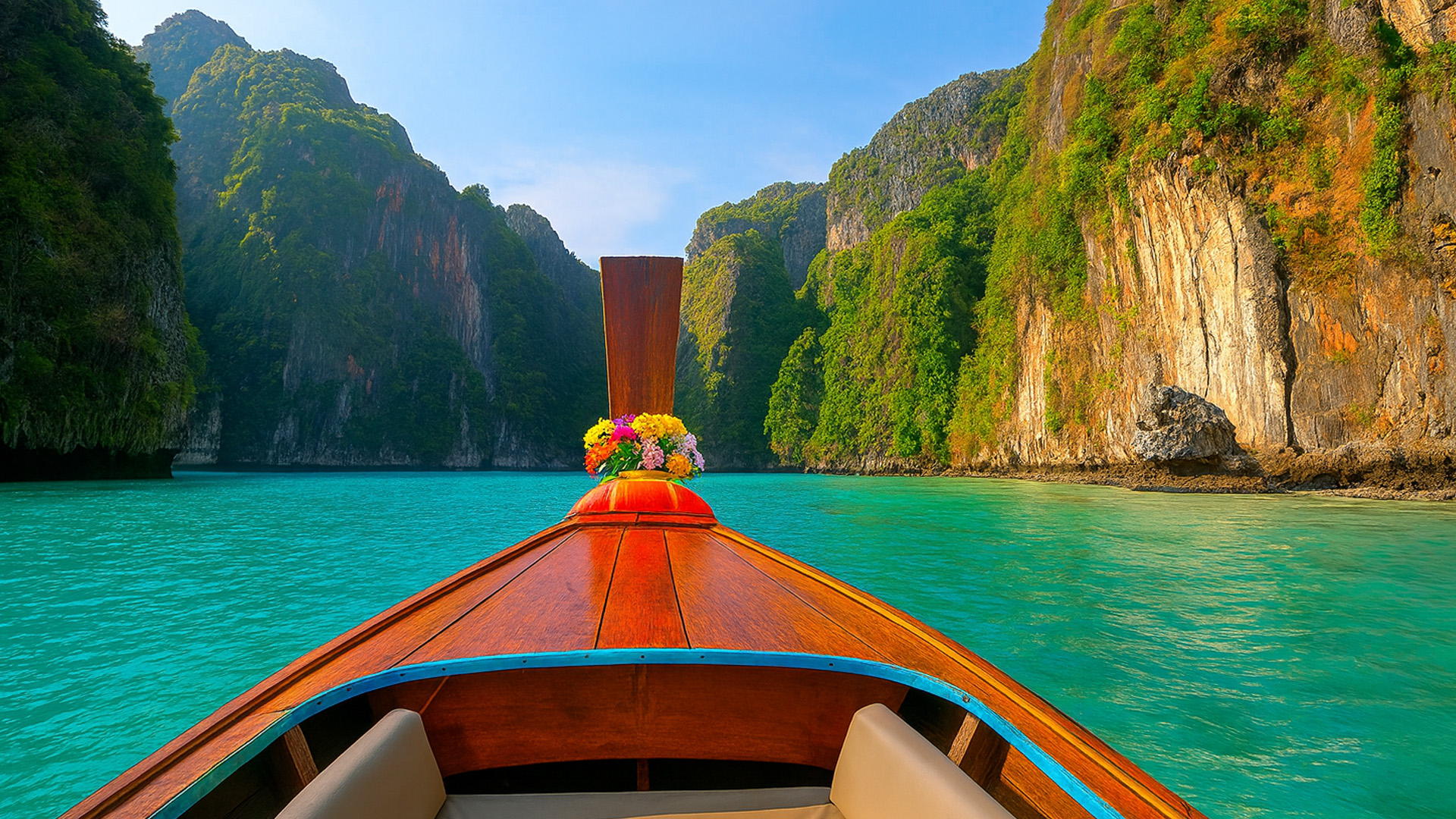 Phi Phi Islands Thailand Private Longtail Boat Trip (4K)