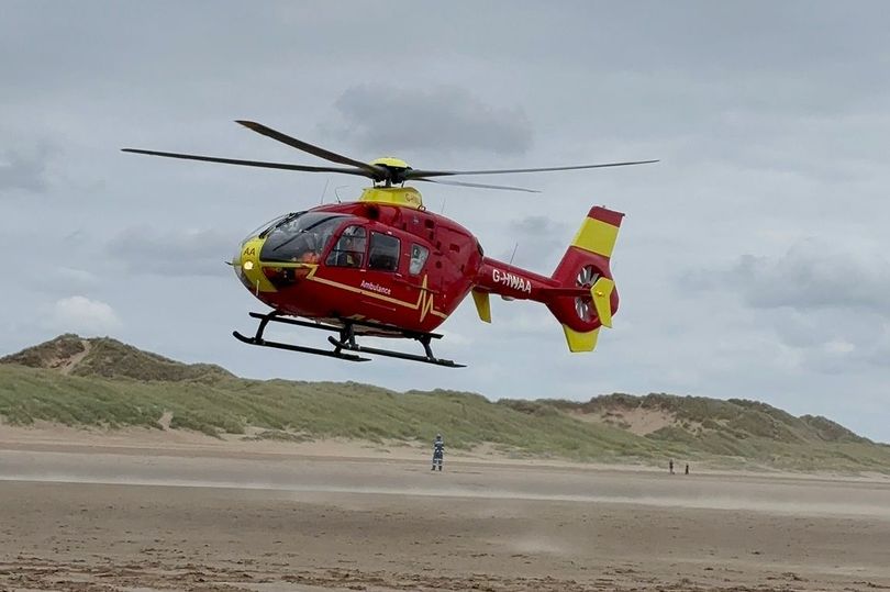 Person airlifted to hospital from Formby beach