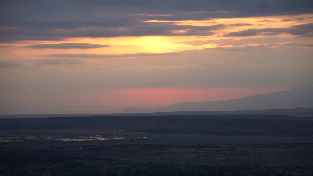 Sunrise at The Rift Valley in Tanzania (NO COMMENTARY)