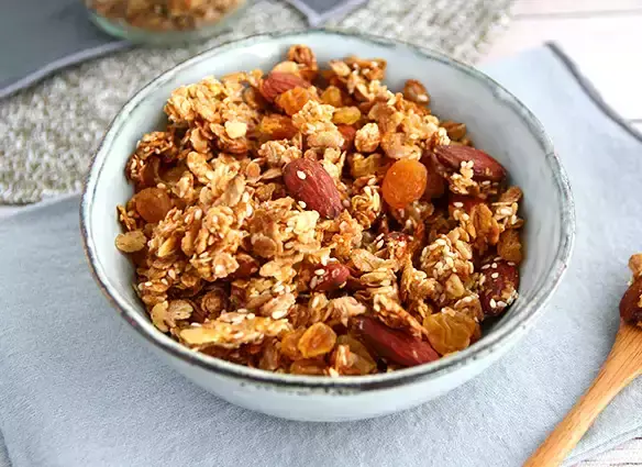 Homemade muesli granola