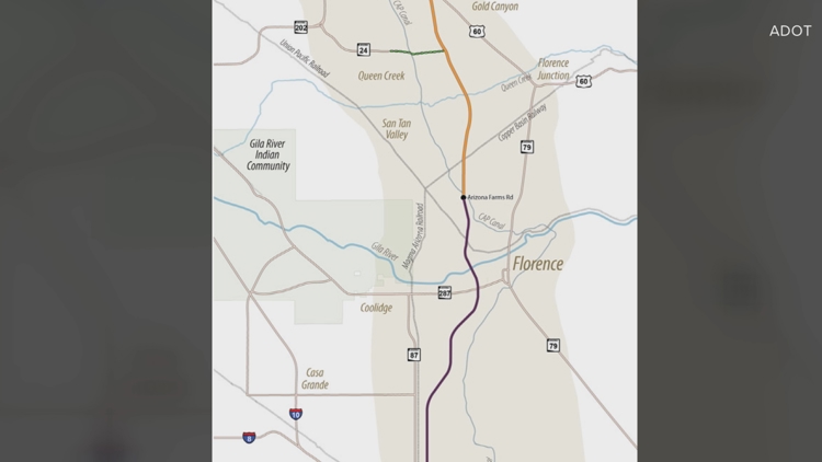 Plans for new freeway east of Phoenix in the works