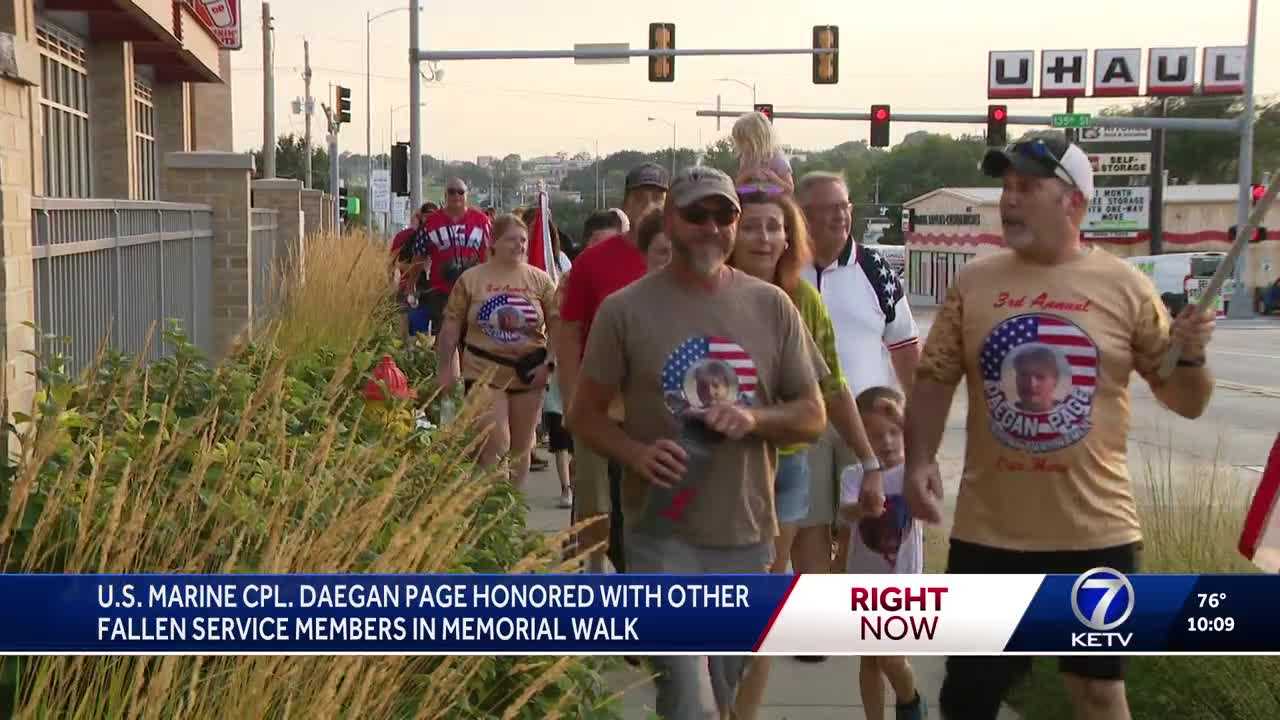 U.S. Marine Cpl. Daegan Page honored with other fallen service members ...