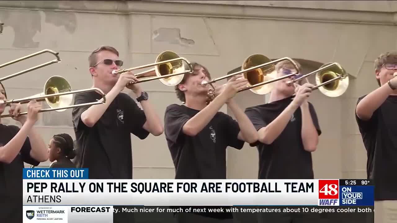 Athens celebrates high school football with pep rally