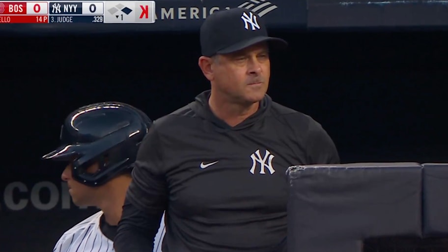 Umpire Strikes Out Aaron Judge on Three Straight Pitches Outside the ...