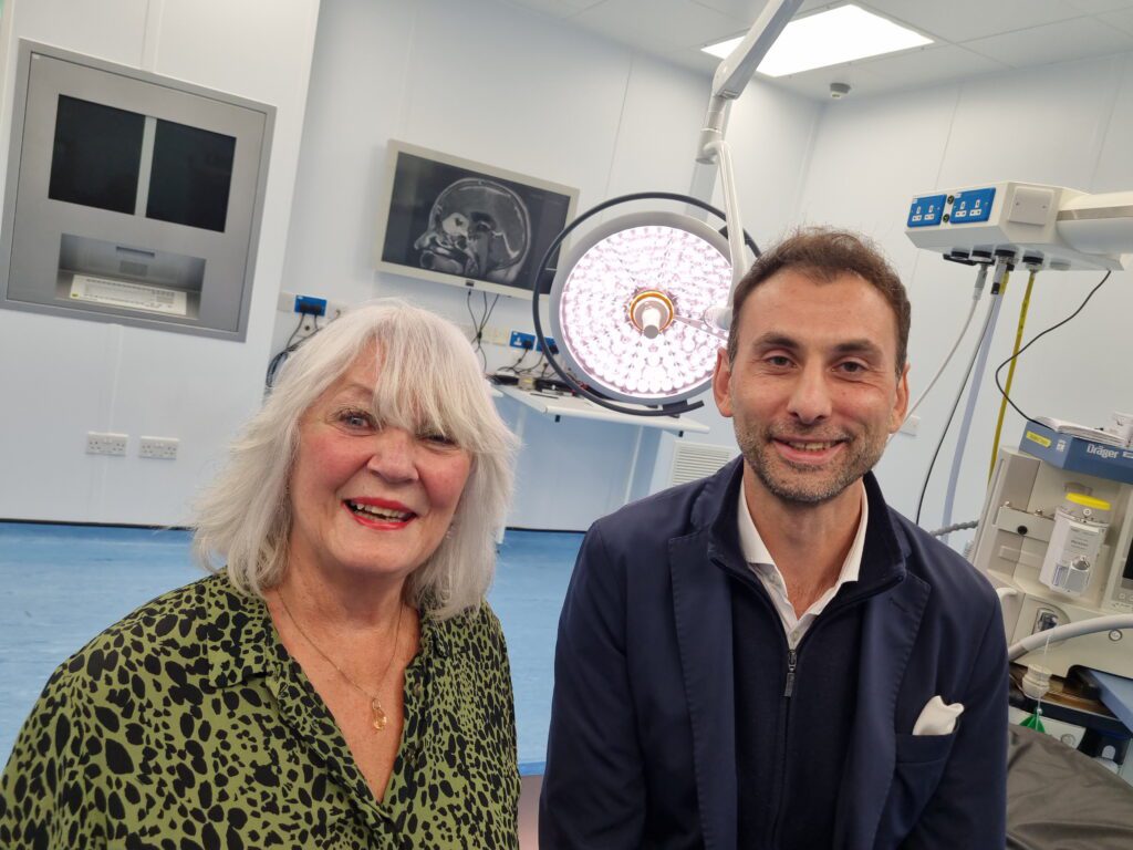 First in the world to have a brain tumour removed through her eyebrow