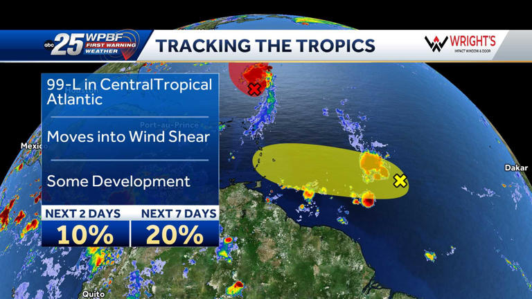 Two areas in tropical Atlantic being monitored by National Hurricane Center