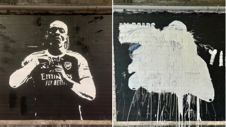 Tottenham fans deface Eze mural after Arsenal transfer