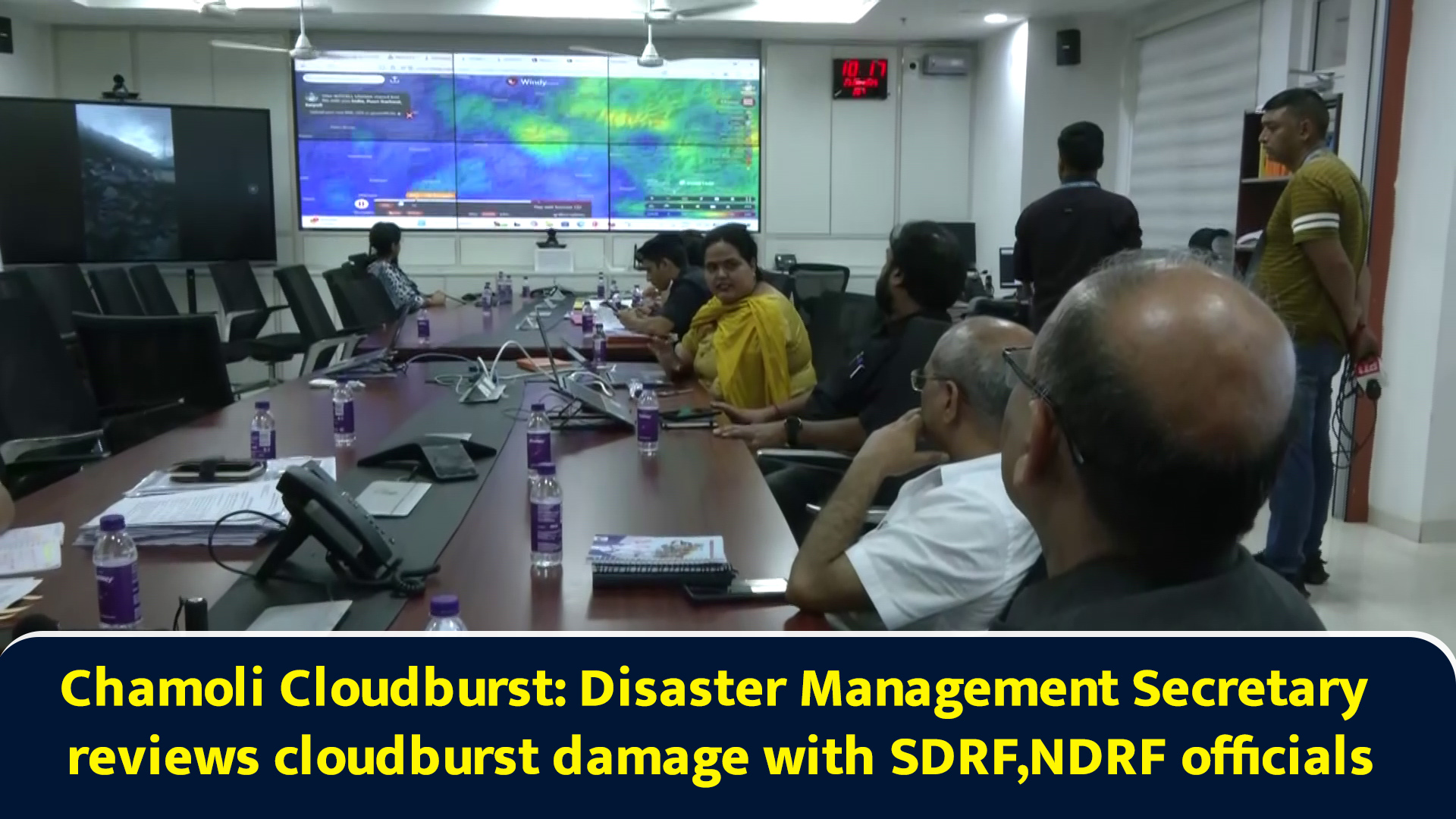 Chamoli Cloudburst: Disaster Management Secretary reviews cloudburst damage with SDRF,NDRF officials