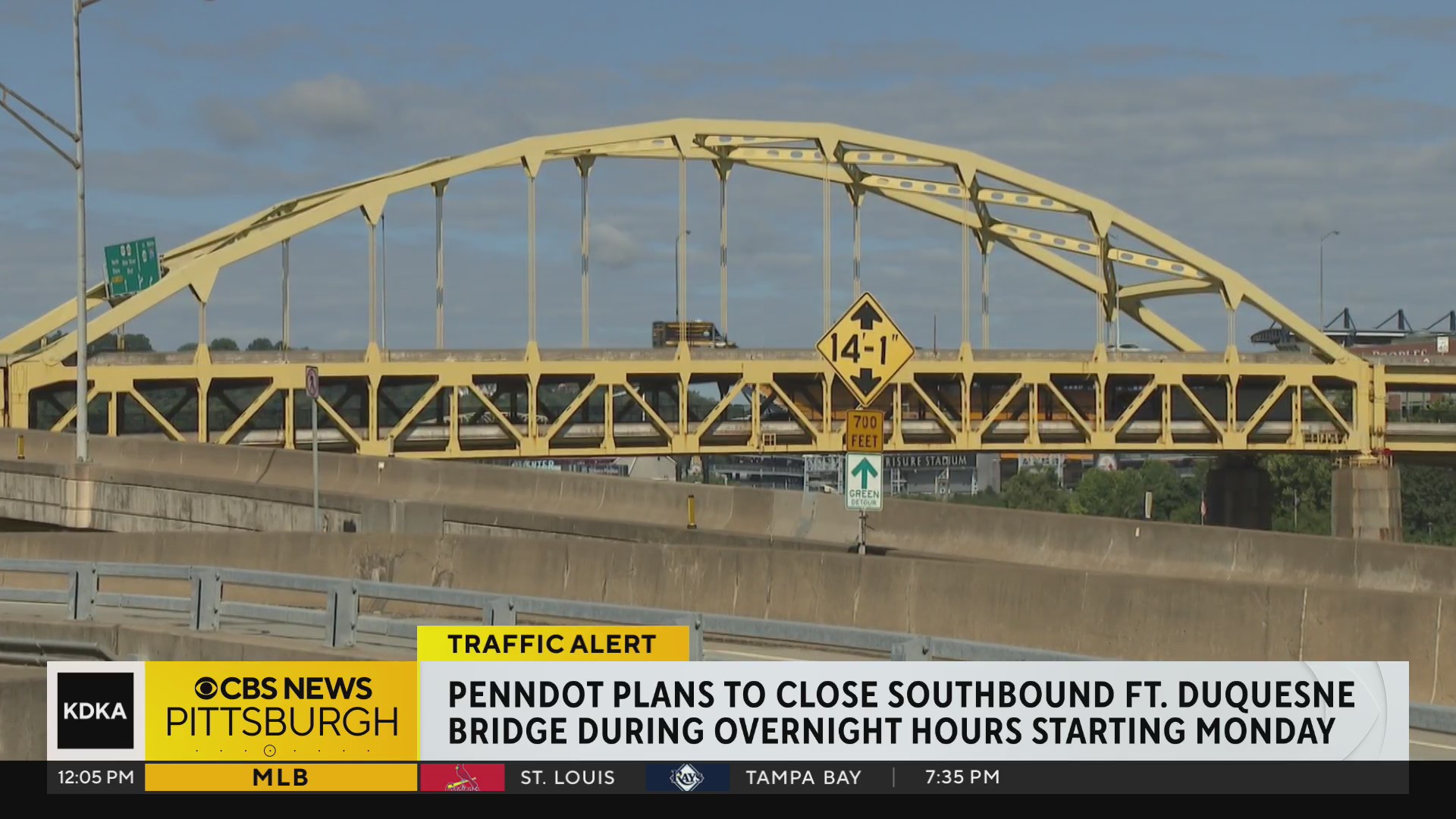 PennDOT to close lower deck of Fort Duquesne Bridge