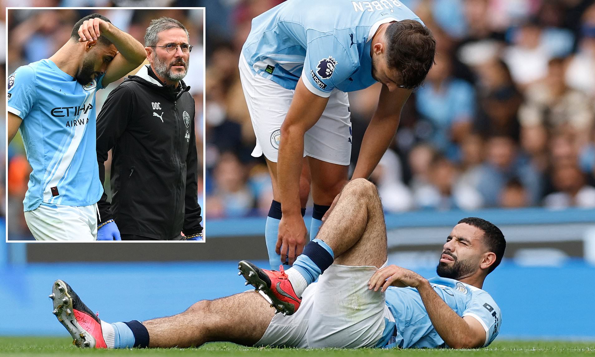 Man City dealt injury blow as £33.7m summer signing is forced off ...