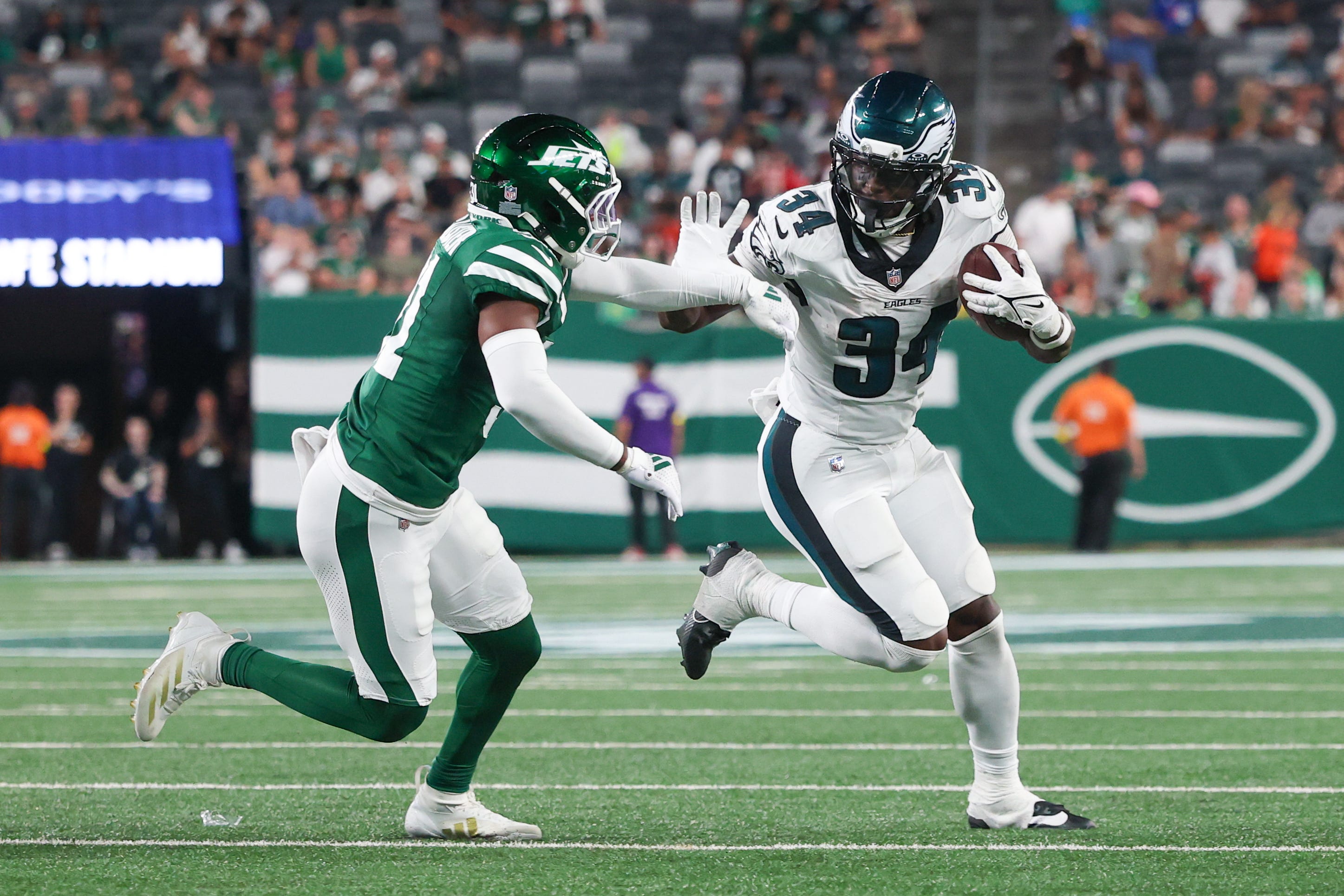 NFL roster cuts: Eagles waive rookie RB Montrell Johnson Jr.