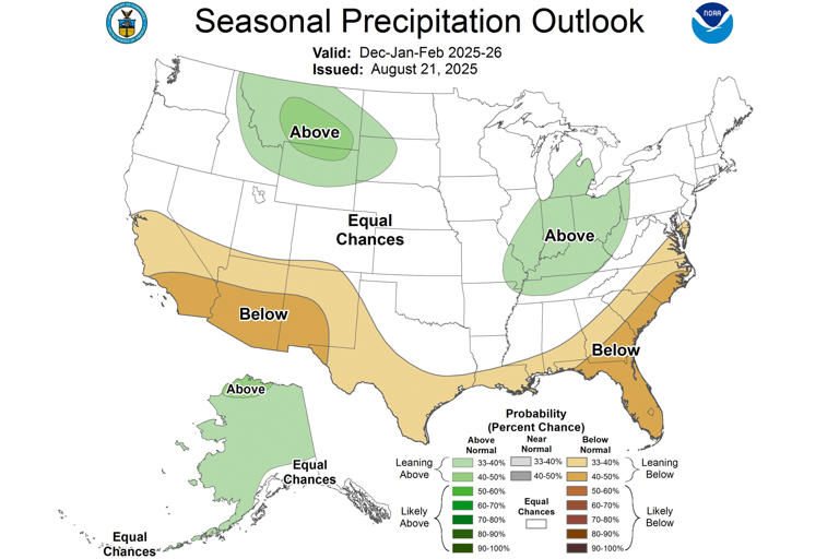 Maps Show Potential La Niña Impact For Winter 2025 2026