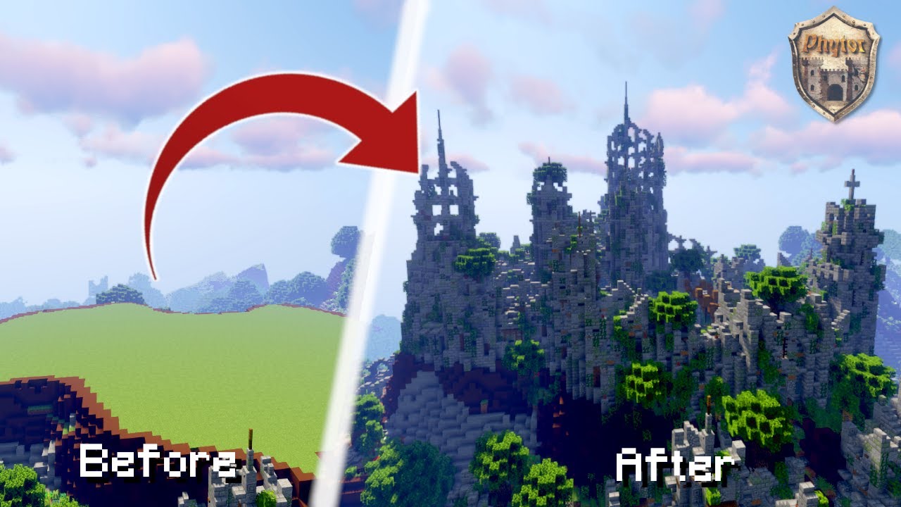 Minecraft: Building a Medieval Ruined Castle
