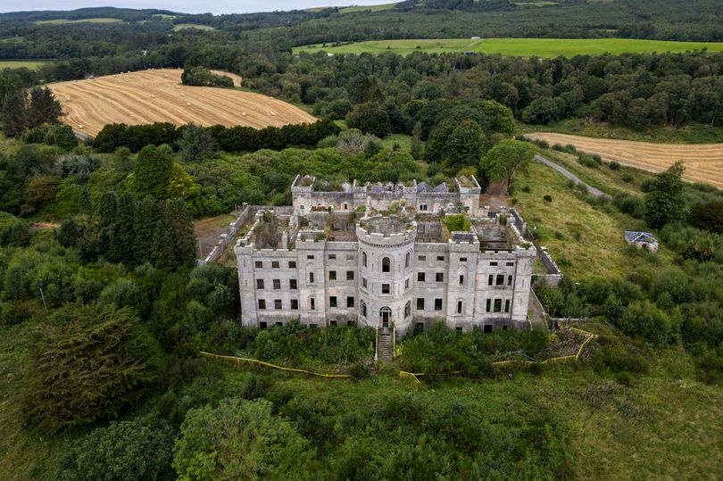 Inside ruins of haunted castle which has been empty for decades