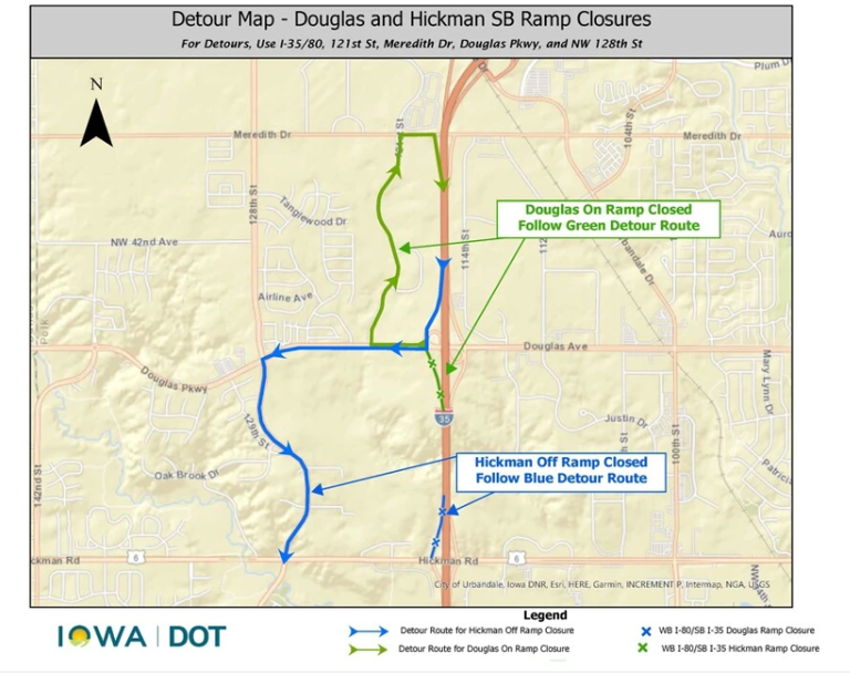 Iowa DOT closing parts of I-80/35 to reconfigure ramp closures near ...