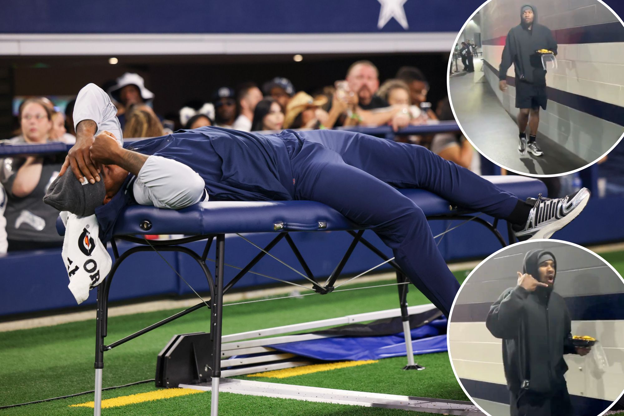 Micah Parsons eats pregame nachos, rests on medical table as Cowboys ...