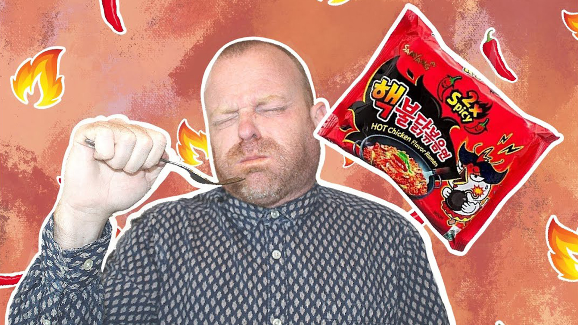 Eating Spicy Ramen Noodles – Calm Reaction to Hot Food Challenge