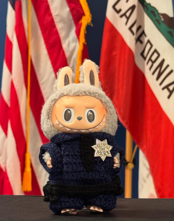 Salinas police swear in Labubu plushie 'Officer Lapopo'